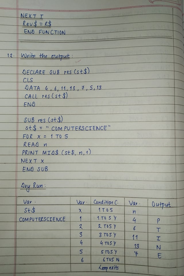 Qbasic Programming Solutions and SLC / SEE Computer Science Questions ...