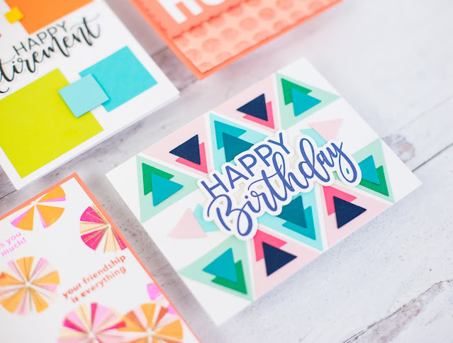 My Cluttered Corner: How to Create 5 Geometric Card Designs