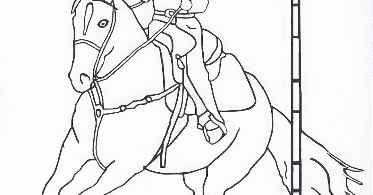 RODEO COLORING PAGES: Pole Bending Color Page by Dancing Cowgirl Design