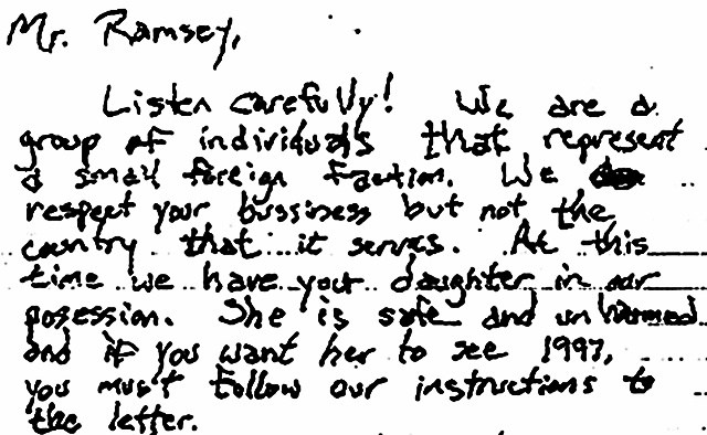 Solving the JonBenet Ramsey Case: John and Patsy Opposite Hand Samples