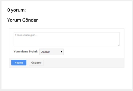 Blogumuzda isim kullanmadan veya takma isimle yorum yapma