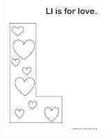 Creative and Curious Kids!: Free Printable: Ll is for love