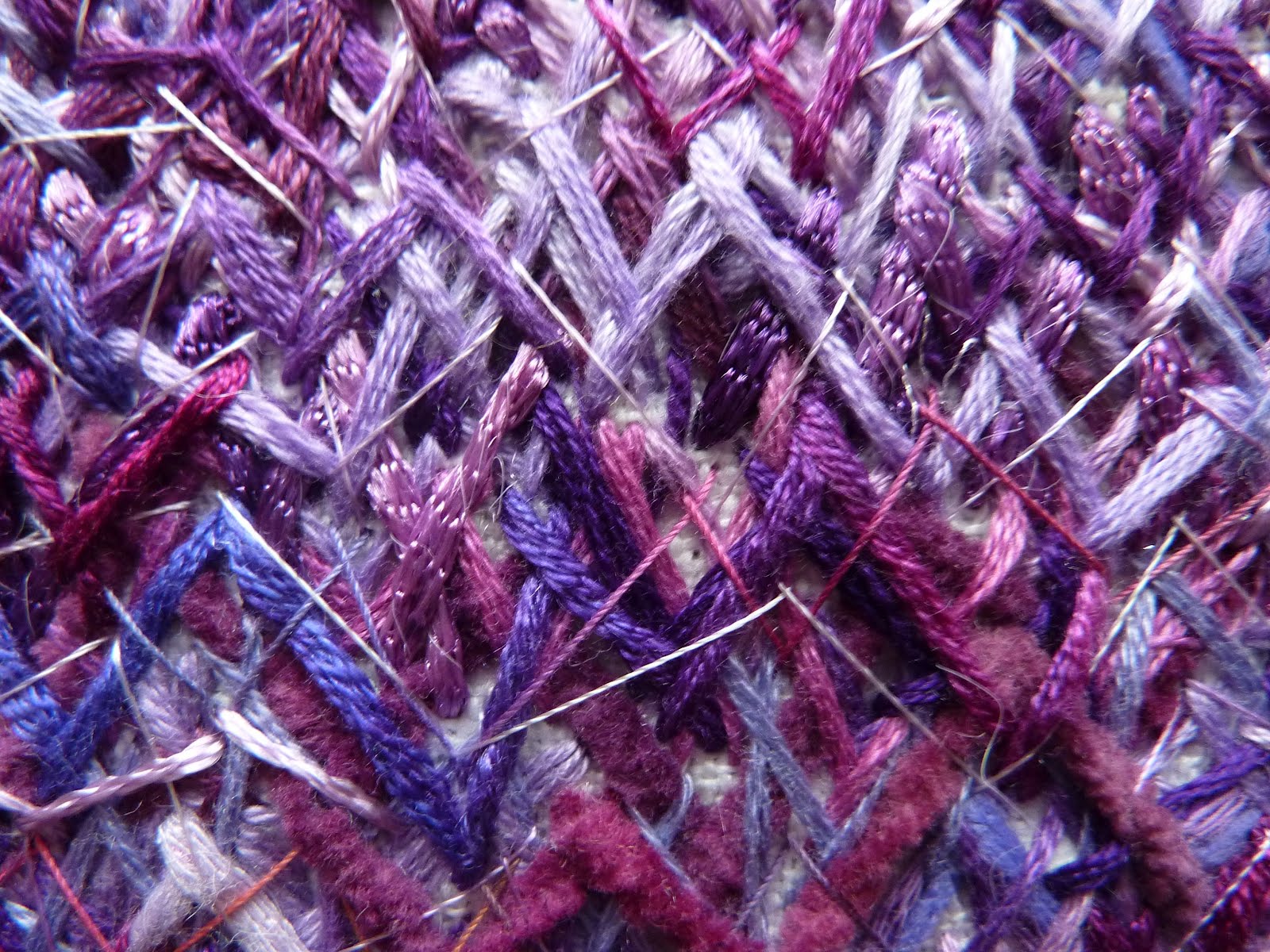 Textile Explorations: TAST 2012 - Herringbone Stitch