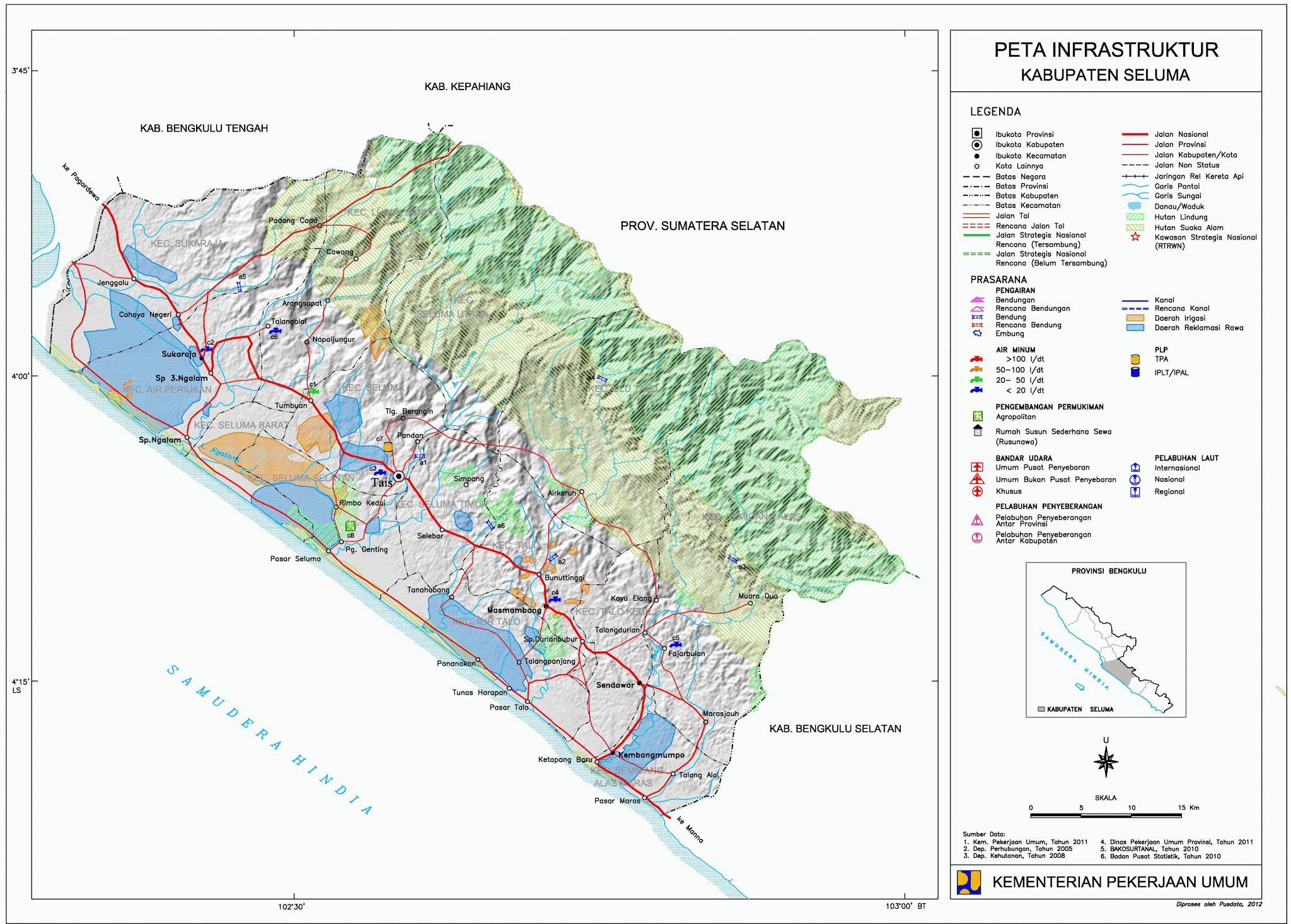 Peta Kota: Peta Kabupaten Seluma