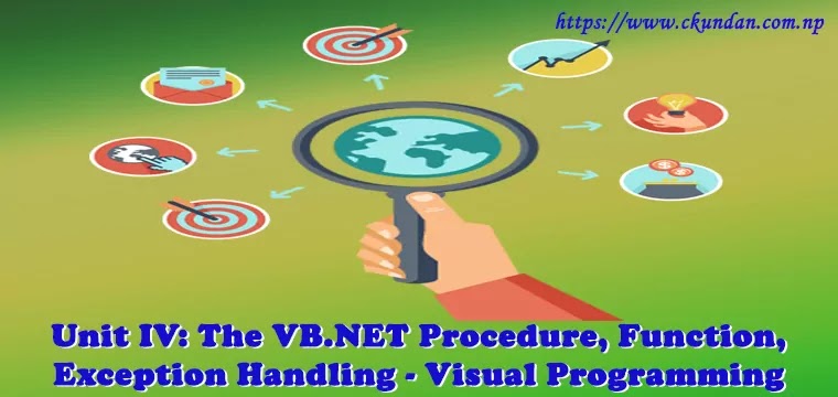 Unit IV: The VB.NET Procedure, Function, Exception Handling | BCA 4th ... Unit IV: The VB.NET Procedure, Function, Exception Handling | BCA 4th ...