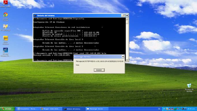 redes windows: COMANDO NET SEND