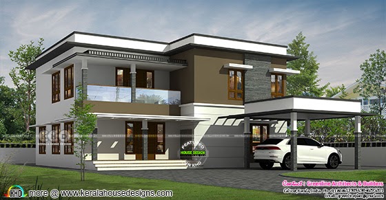 Simple style box model contemporary home - Kerala Home Design and Floor ...