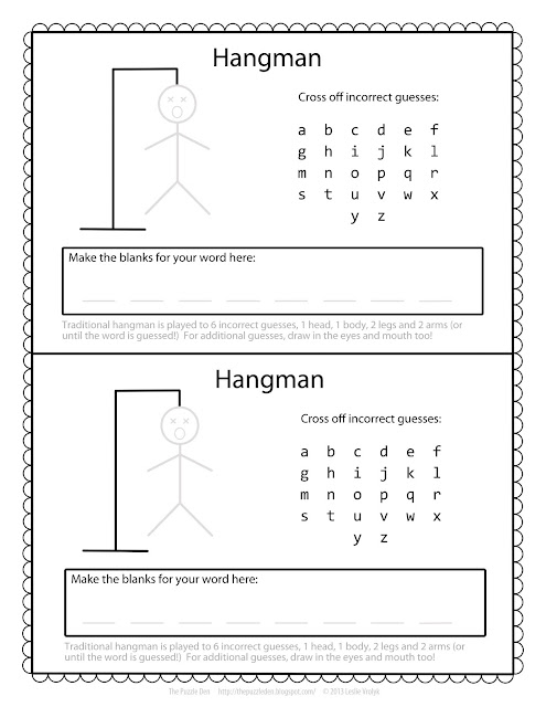 Hangman Template - Be Inspirational