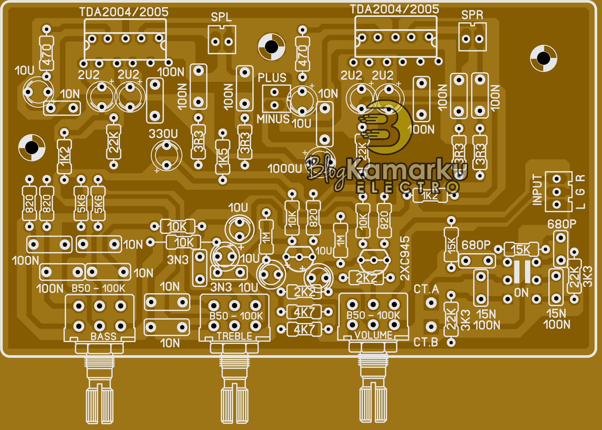 Membuat PCB speaker aktif Power TDA 2004/05 STEREO – BLOGKAMARKU