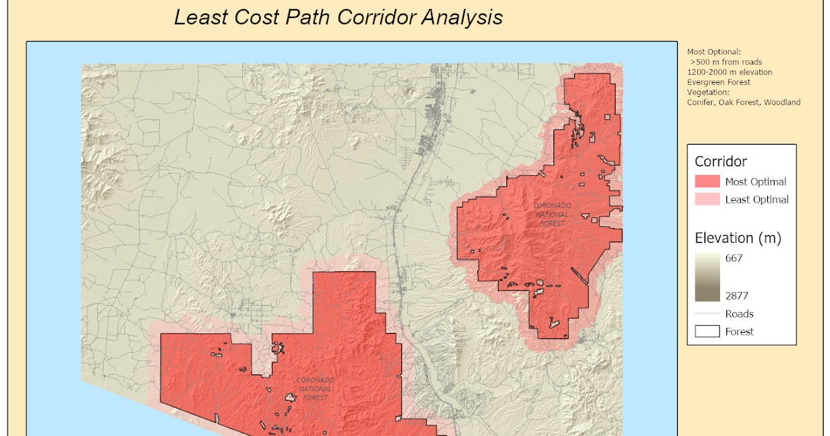 Sarah Buchanan: Student GIS Portfolio: Least Cost Path Corridor Analysis