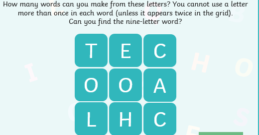 Year 6: Word Puzzle