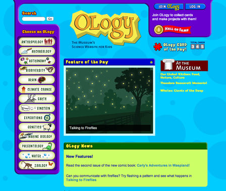 The Cool Science Dad: OLogy: A Science Website for Kids