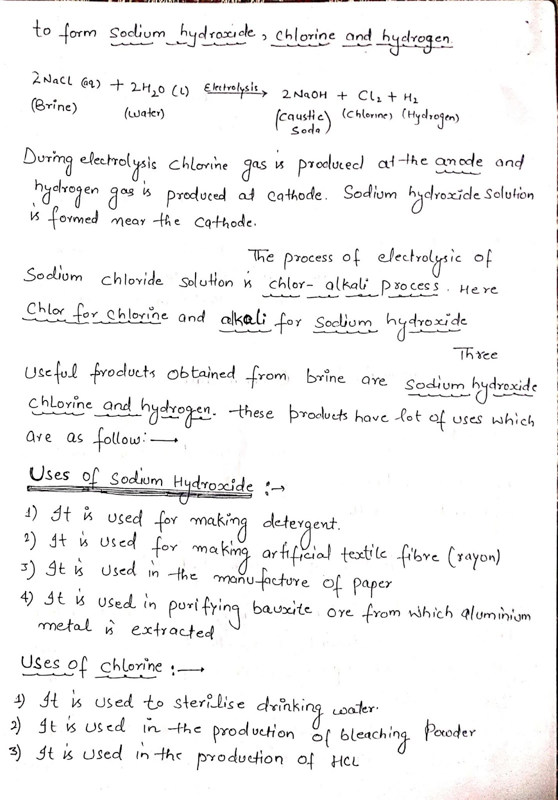 ACID BASES AND SALT 10TH CLASS HANDWRITTEN NOTES