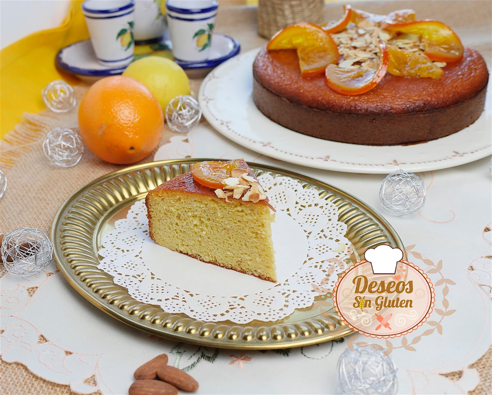 PASTEL LIBANÉS DE NARANJAS Y ALMENDRAS SIN LÁCTEOS Y SIN GLUTEN