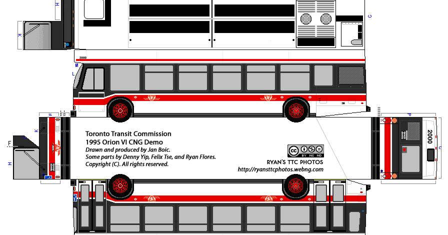 SP. Papel Modelismo: PaperBus 1995 Orion VI CNG Demo - Toronto Transit ...