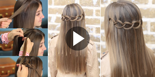 How To Create Loop Waterfall Braid Hairstyle, See Tutorial - Style Hunt ...
