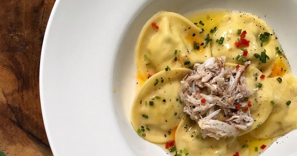 Krab ravioli in citroenboter