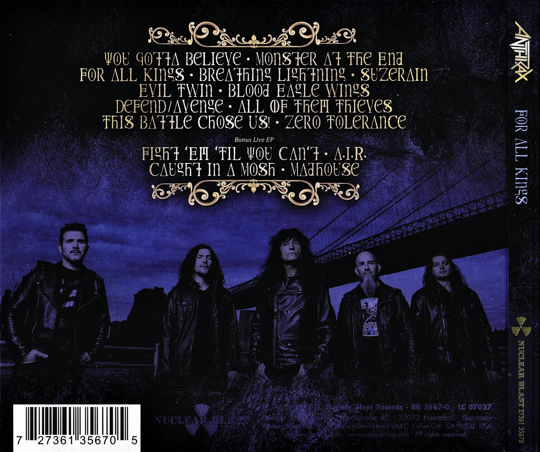 Classic Rock Covers Database: Anthrax - For All Kings (2016)