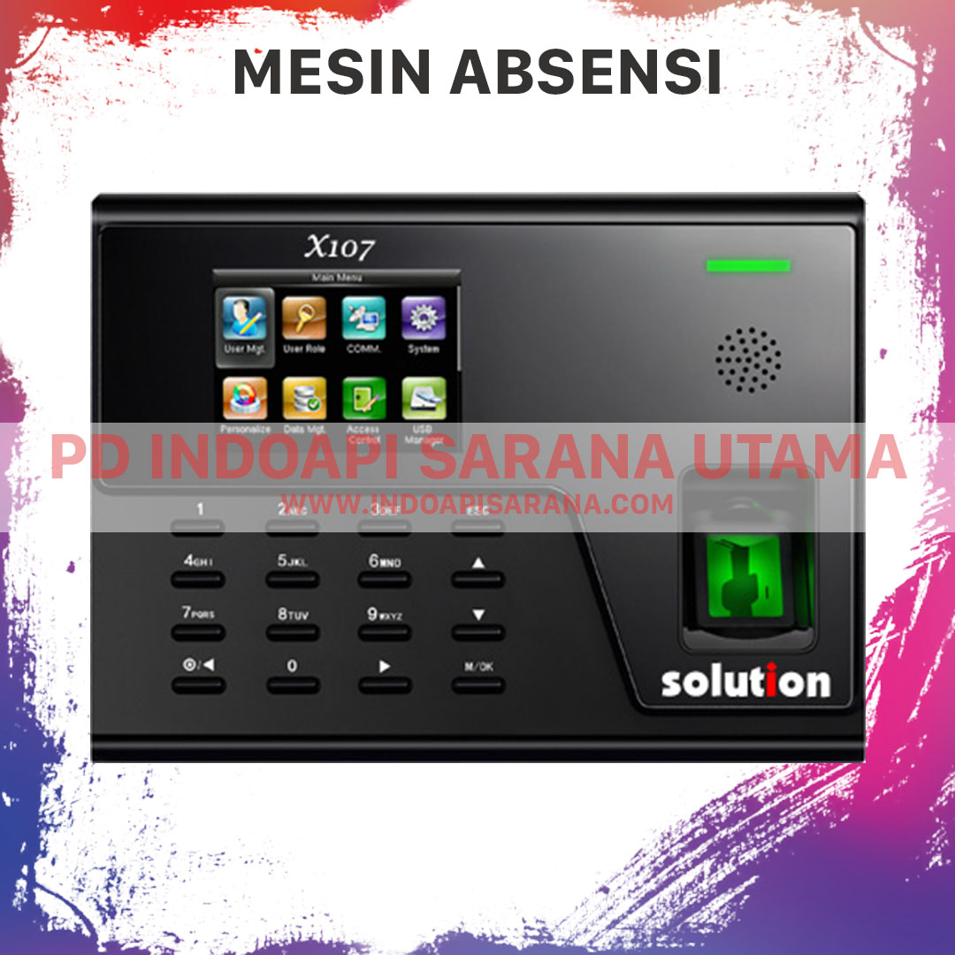 Mesin absensi Solution X107 | PD. Indoapi Sarana Utama (APAR & Brankas)