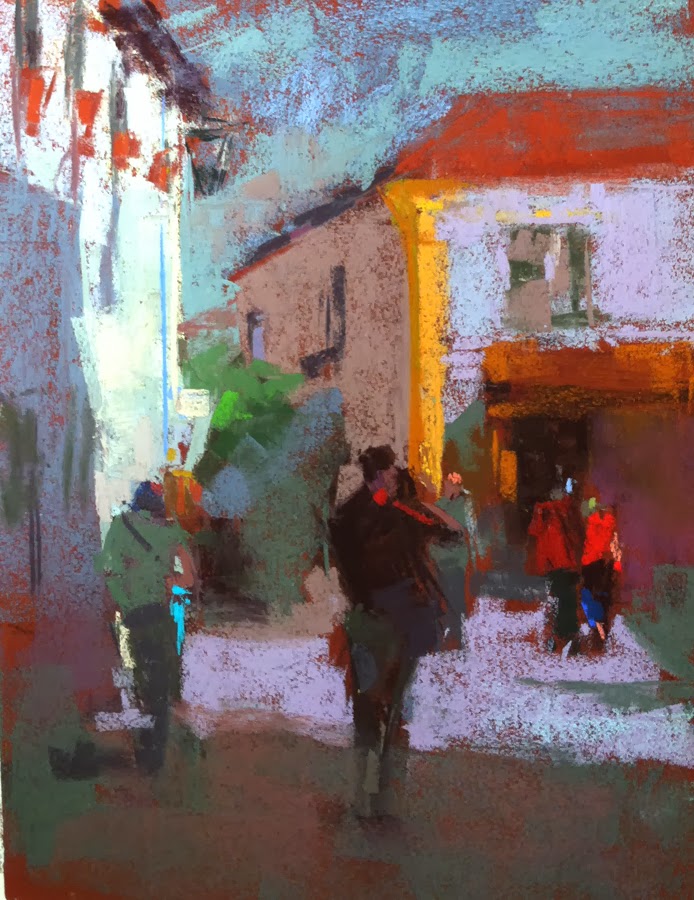 Aline Ordman Art: Street Scene Pastel