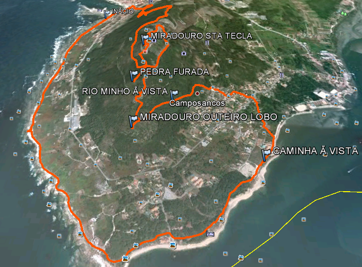 PéLetras: La Guardia - Monte de Santa Tecla: mapas