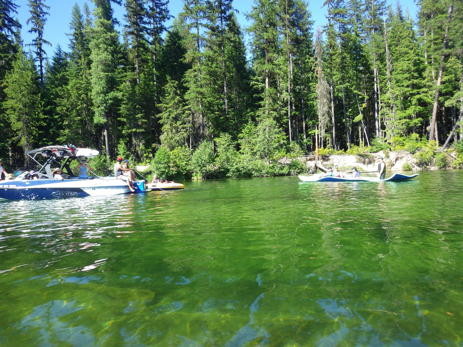 Dave'n'Kathy's Vagabond Blog: Paddling the Thorofare to Upper Priest Lake