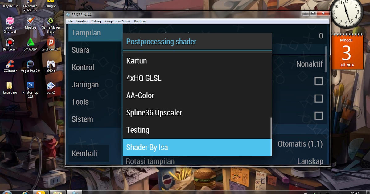 Cara Memasang Shader Di Emulator PPSSPP Android
