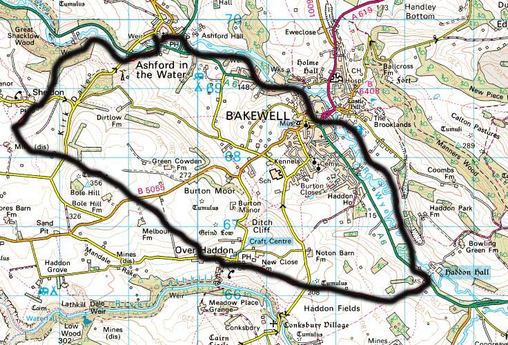 Journeys on Foot: Ashford in the Water, Sheldon, Over Haddon, Bakewell
