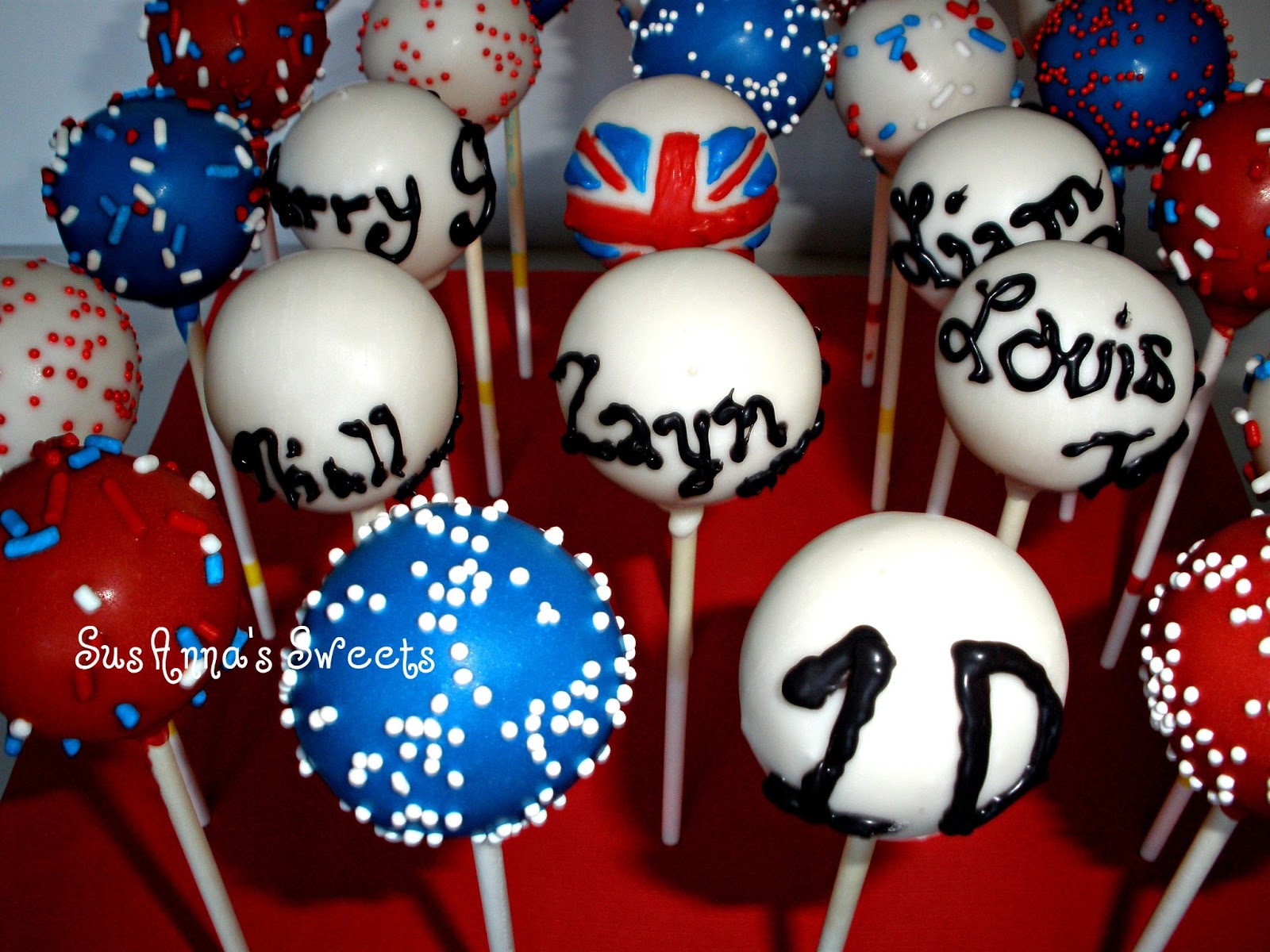 SusAnna's Sweets: "One Direction" Cake Pops!