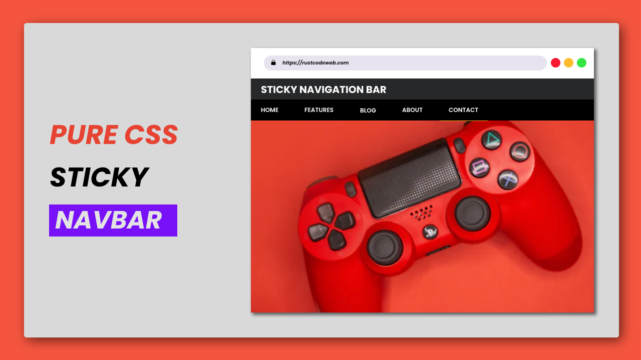 Pure Css Sticky Navigation Bar Rustcode Rustcode