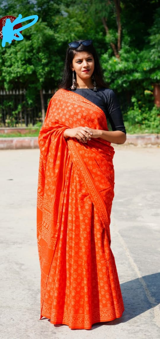 Buy Premium Cotton Malmal Saree - STYLE LIQUID