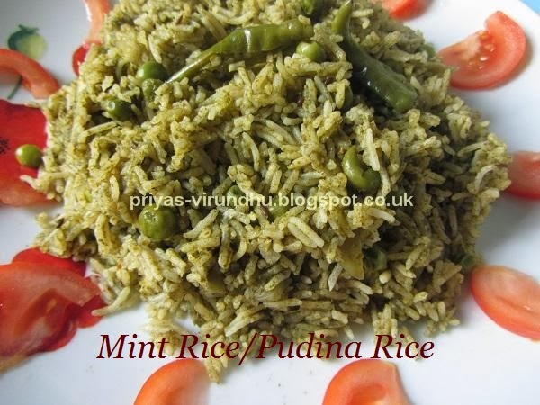 Priya's Virundhu: Pudina Rice/Mint Rice