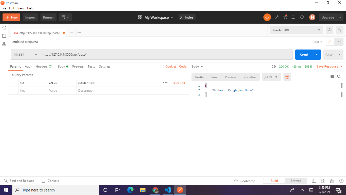 Membuat Rest Api dengan Laravel 7 #6: Hapus Data dari Database - Sahretech Membuat Rest Api dengan Laravel 7 #6: Hapus Data dari Database - Sahretech
