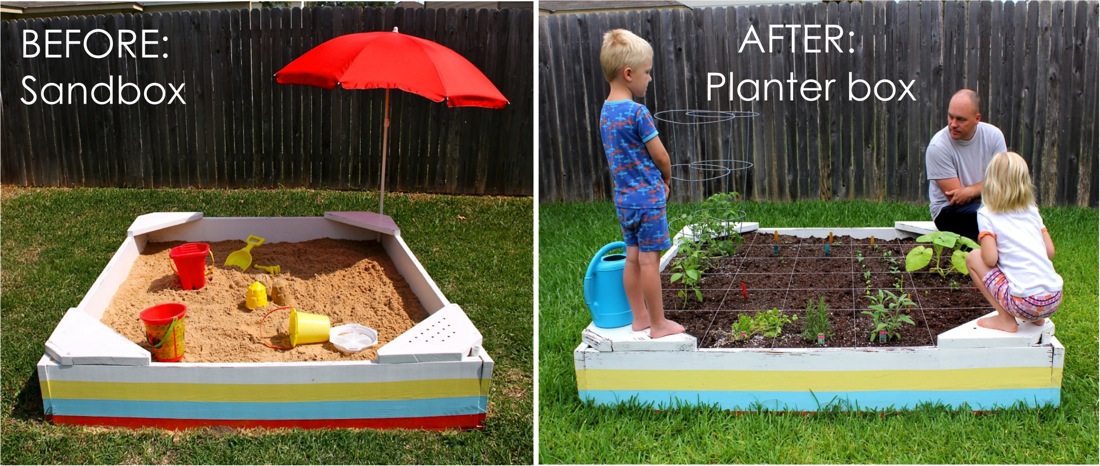 sandbox to planter box - MADE EVERYDAY