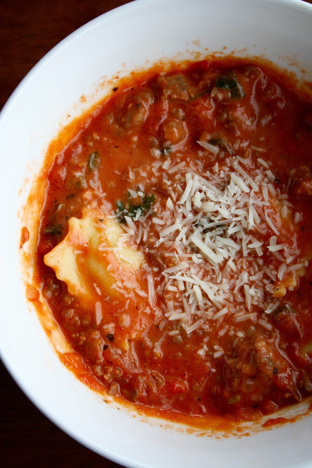 Creamy Tuscan Ravioli Soup