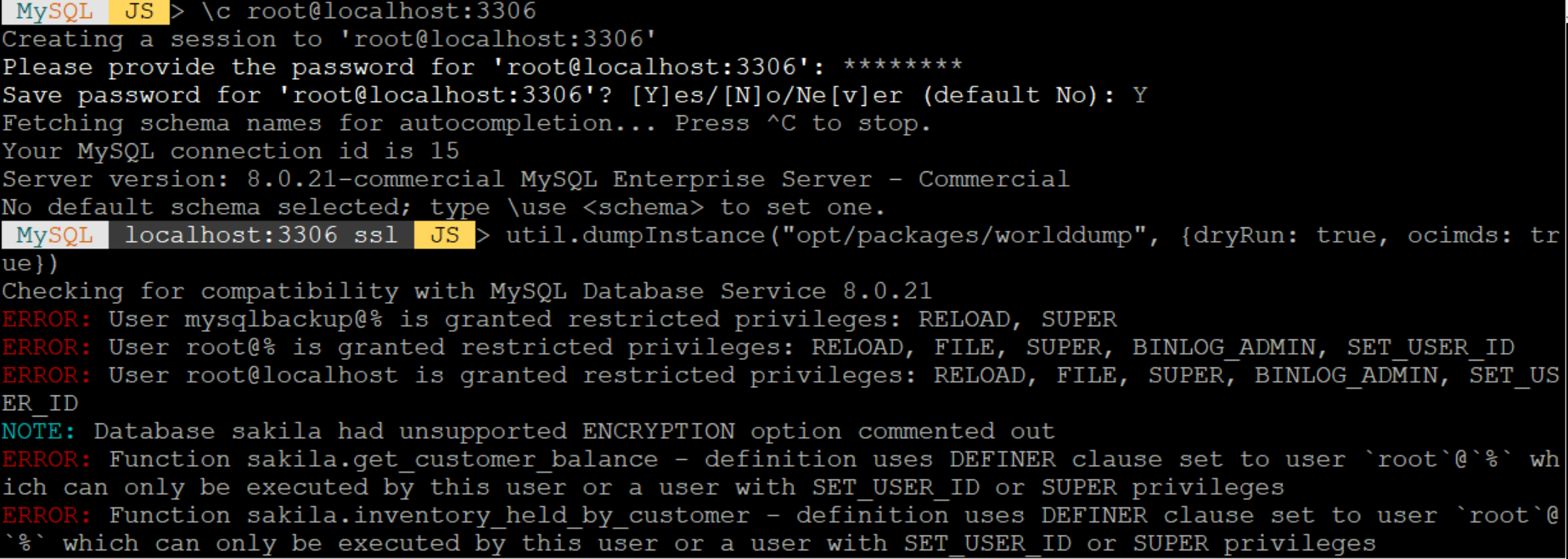 Data dump of mysql from rdp server - hourpofe