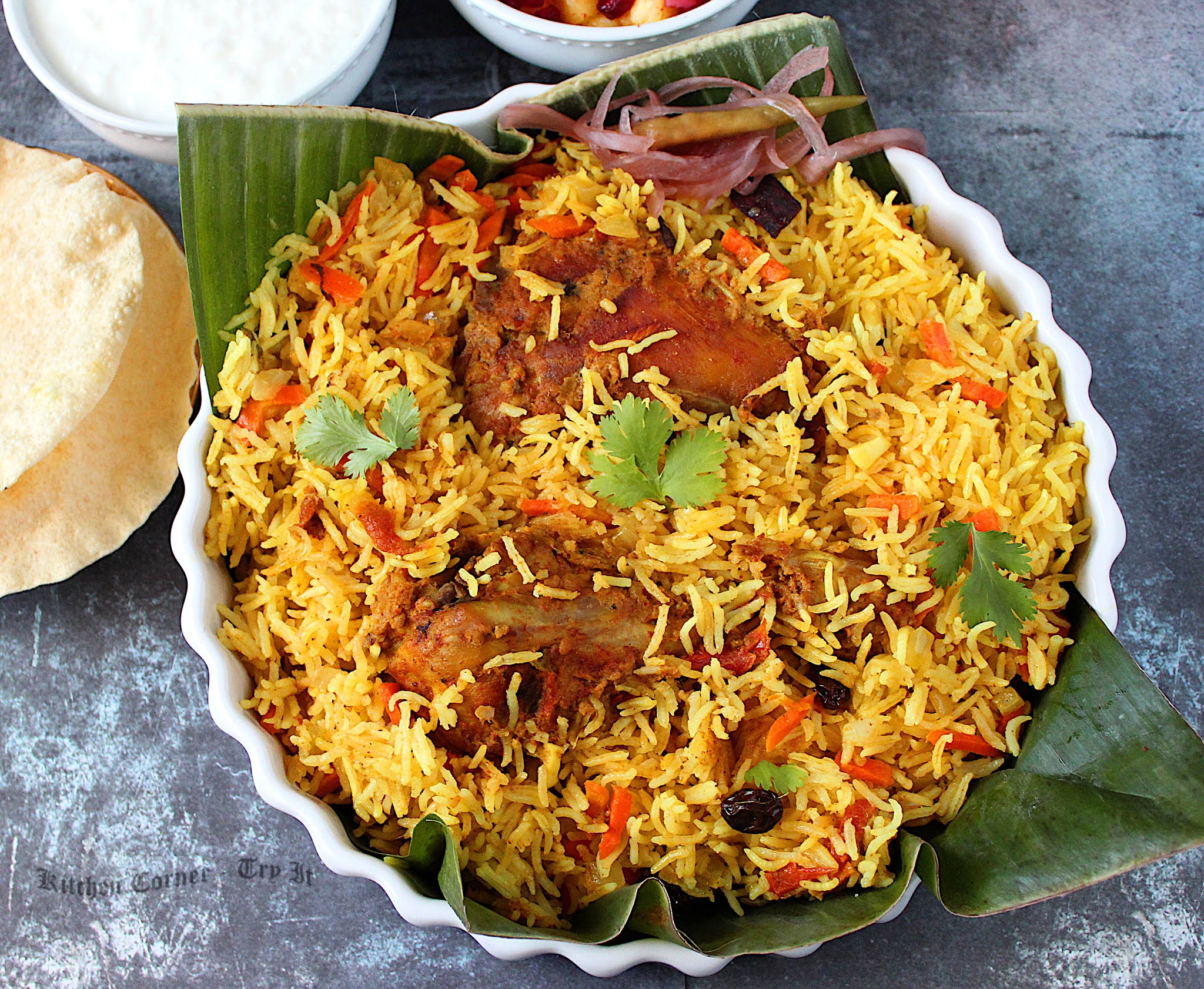 Erachi Choru/ Meat and Rice-Kerala Style Chicken Pulao