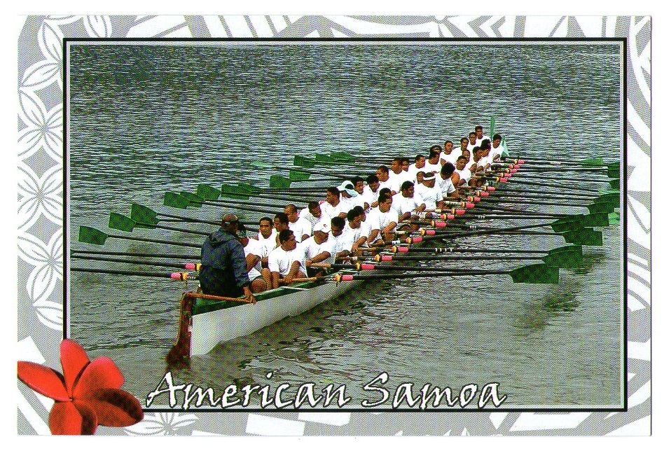 Postcards Journey: American Samoa - Fautasi Boat