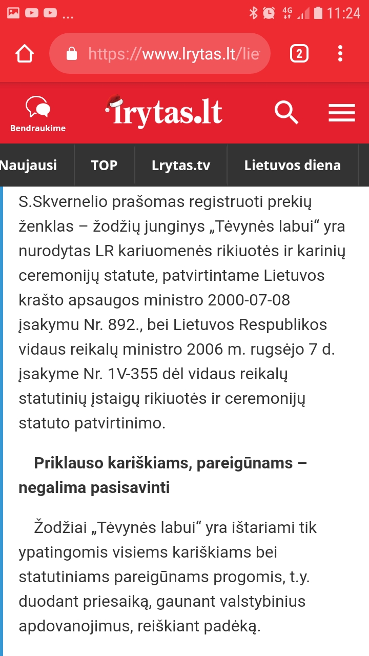 Tėvynės Labui - Laisvas Laikraštis