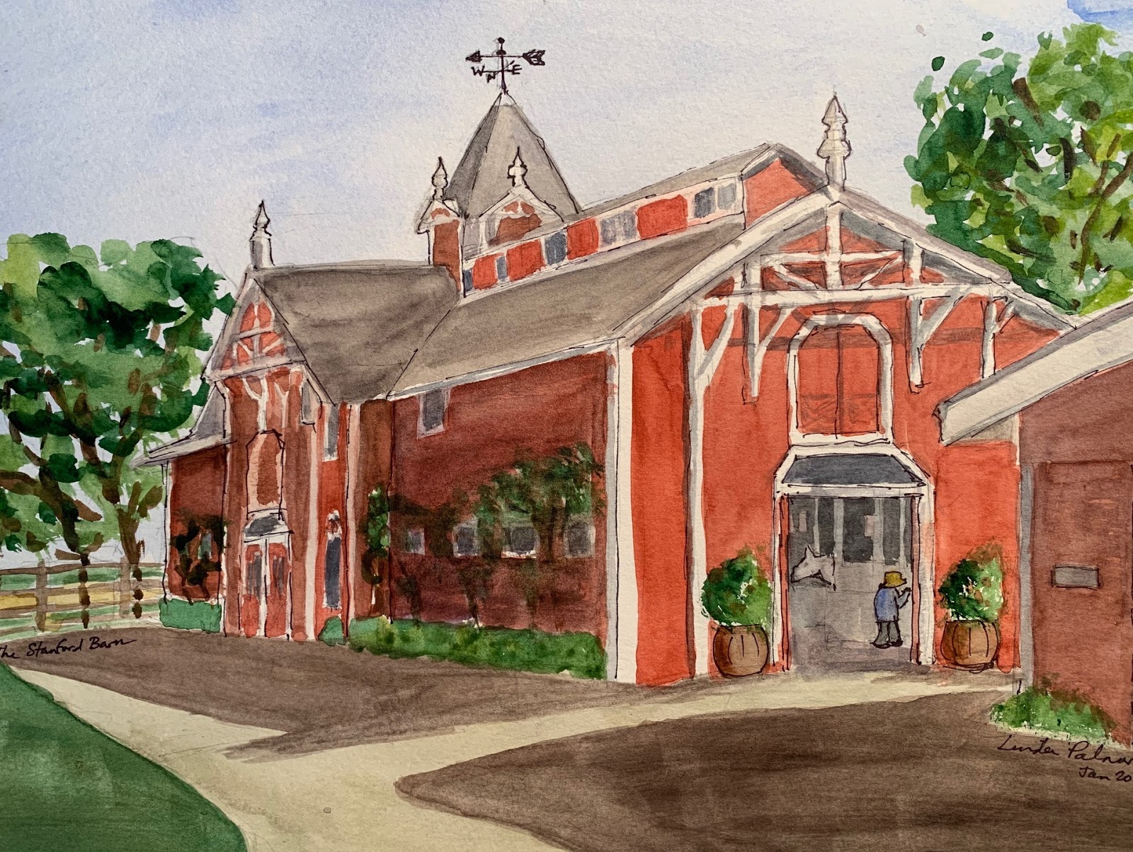 Paintsites Blog: Stanford Red Barn, Stanford, Thursday, January 2, 2020