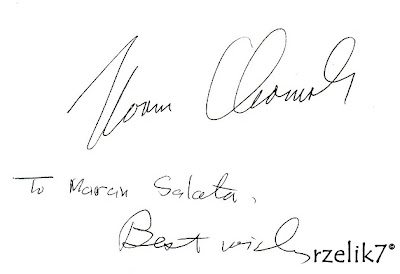 rzelik7 - autografy (autographs collection): Noam Chomsky