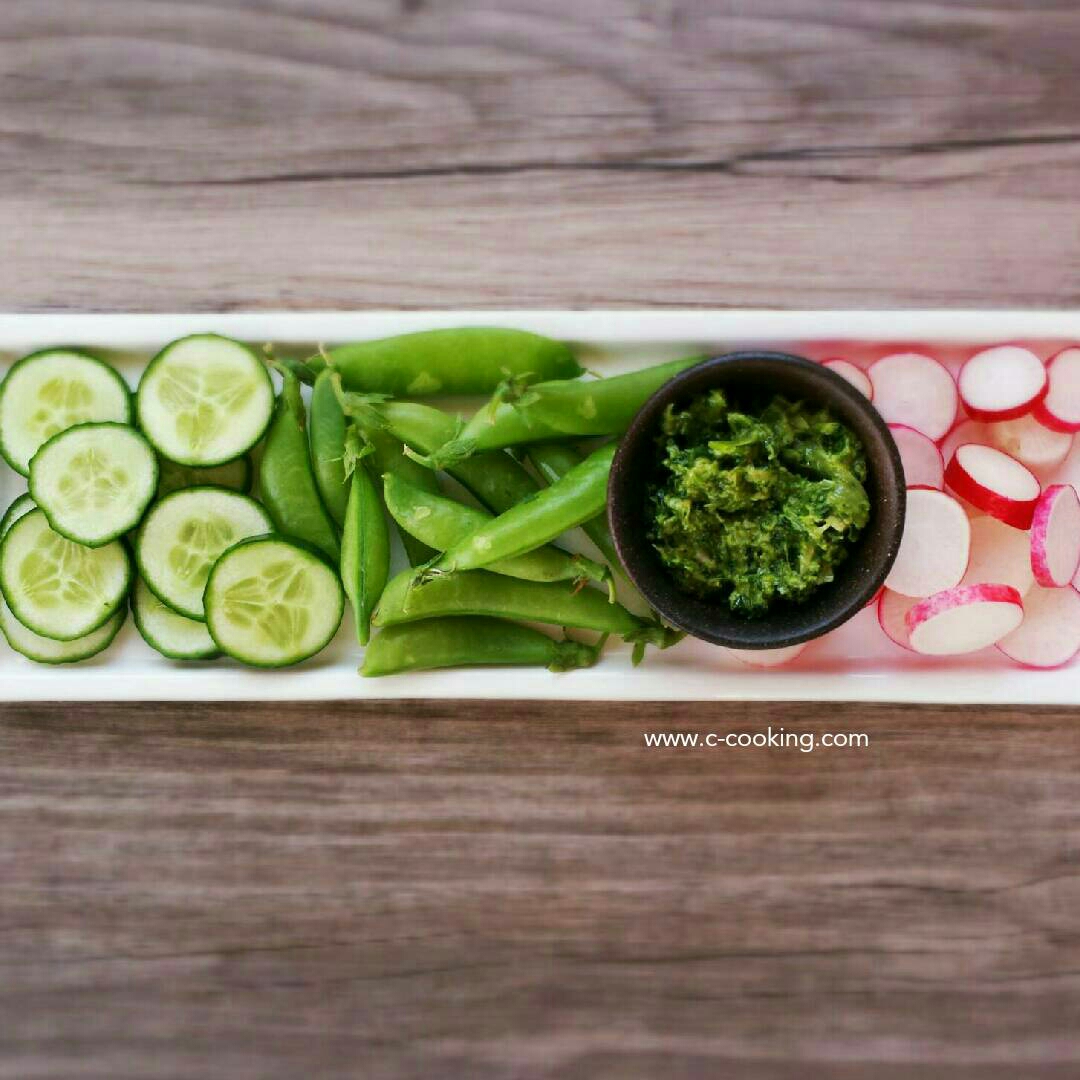 c-cooking: Rustic Cilantro & Spring Garlic Pesto