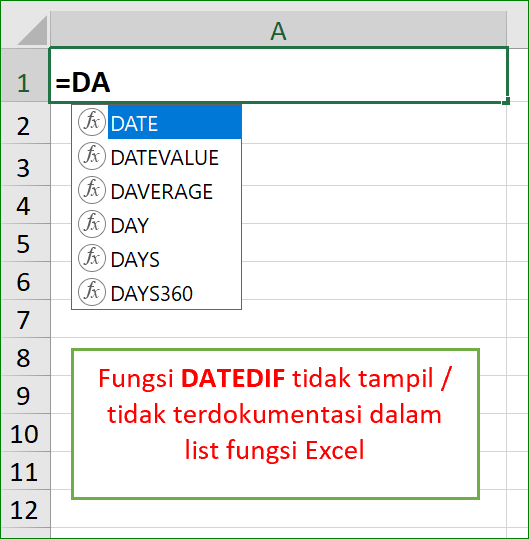 Fungsi Excel Datedif Excelmaniacs