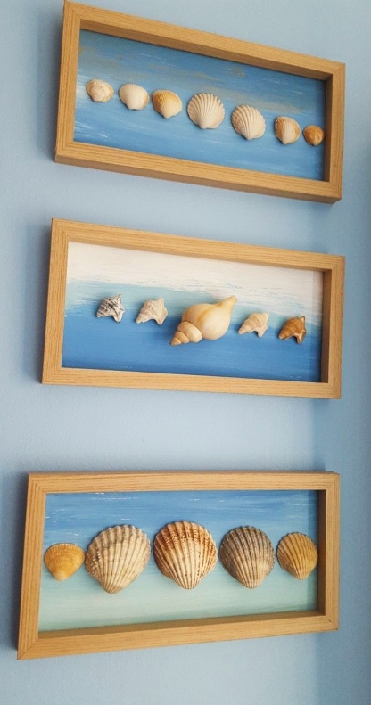 28 Shell Art Ideas | Framed Seashell Wall Art