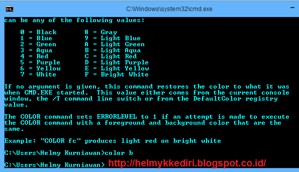 Mengganti Warna Background Dan Text CMD - Blog Orang IT