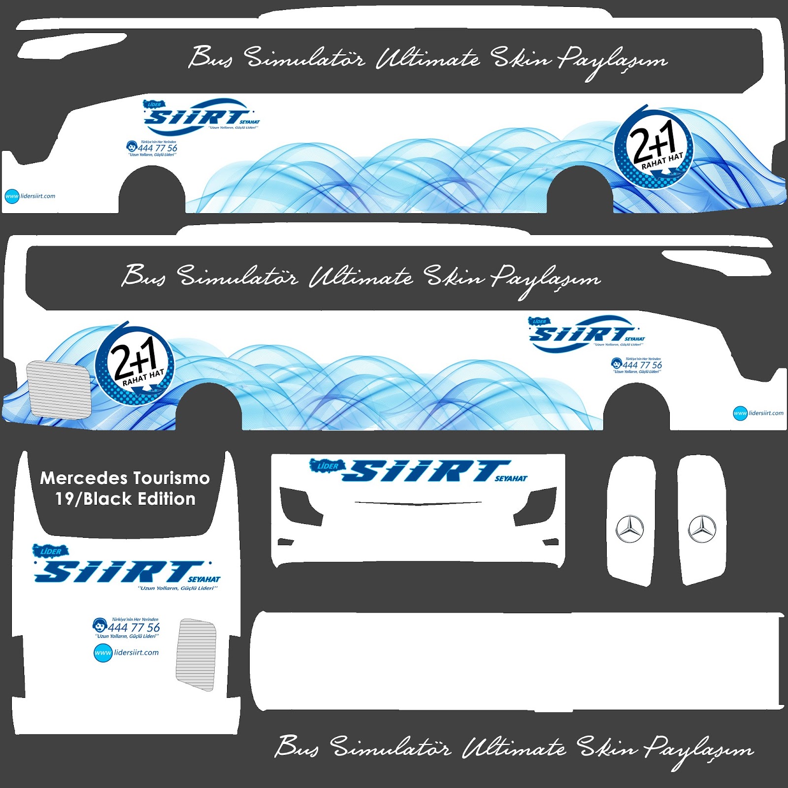 Mercedes Tourismo 19 RHD | BUS SİMULATÖR ULTİMATE SKİN