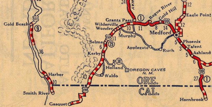 US Route 199; the Redwood Highway