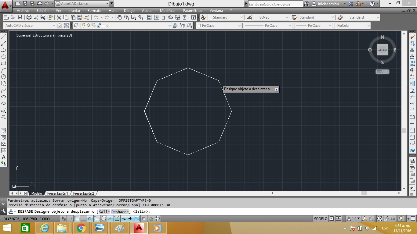 Definimos el lado en el cual vamos a hacer la copia y damos enter.
