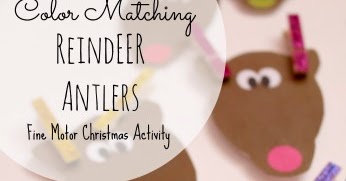 Color Matching Reindeer Clothespin Activity | School Time Snippets