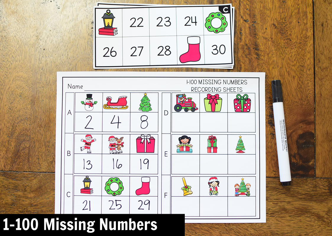 Kindergarten Math Center for December | The Pinay Homeschooler